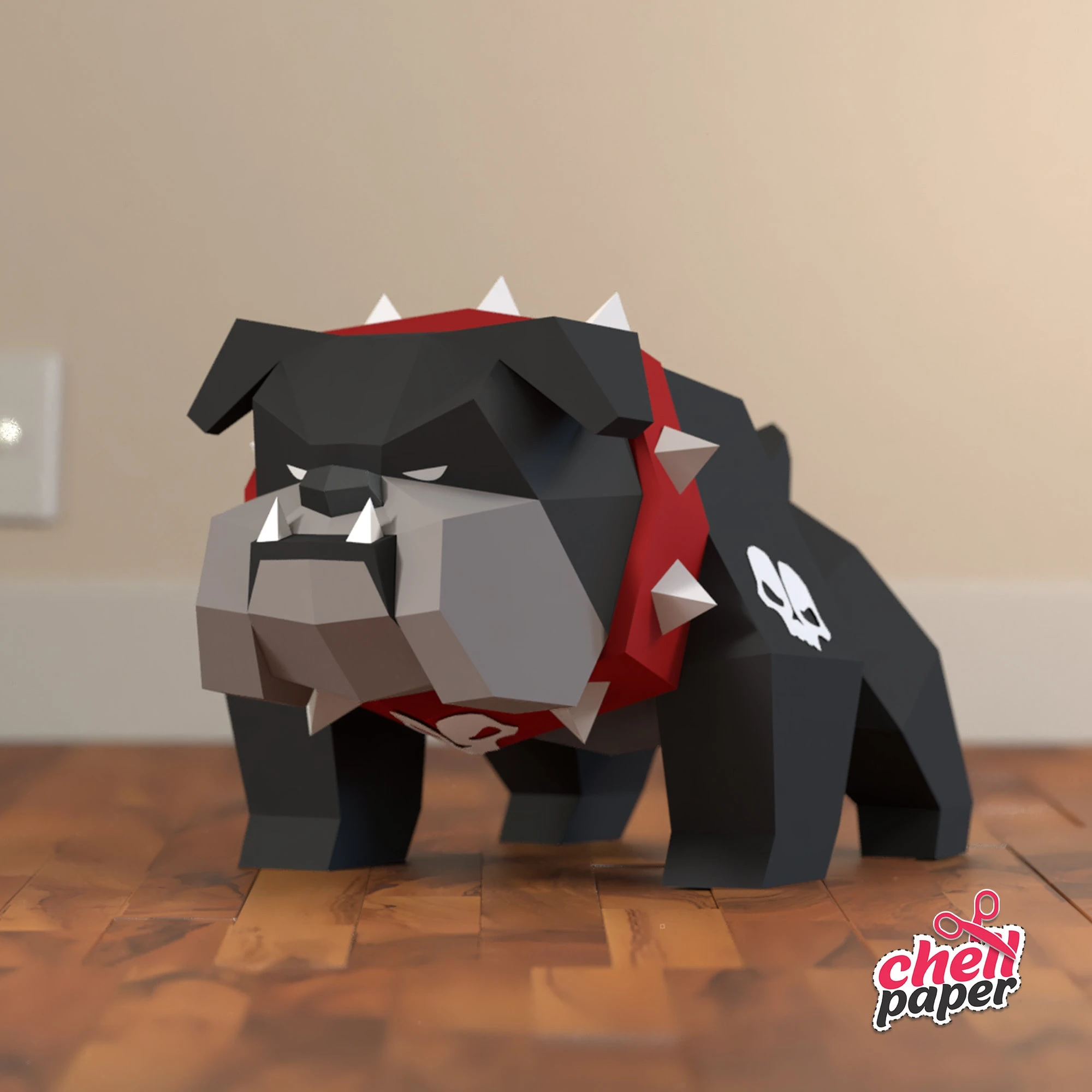 English Bulldog, Paper sculpture, Dog art, Handmade, Paper craft ...
