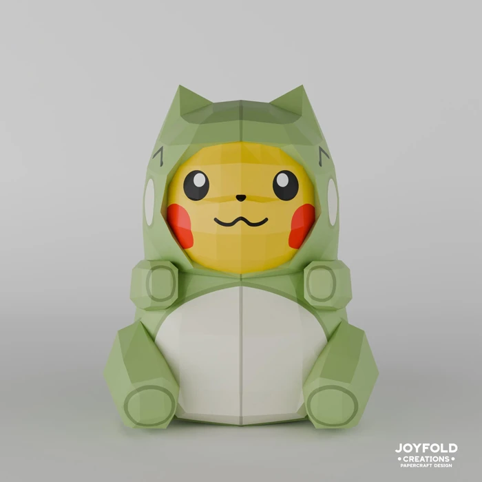 JoyFold Doll Papercraft Pikachu Substitute/Template Color Pdf/Low Poly ...