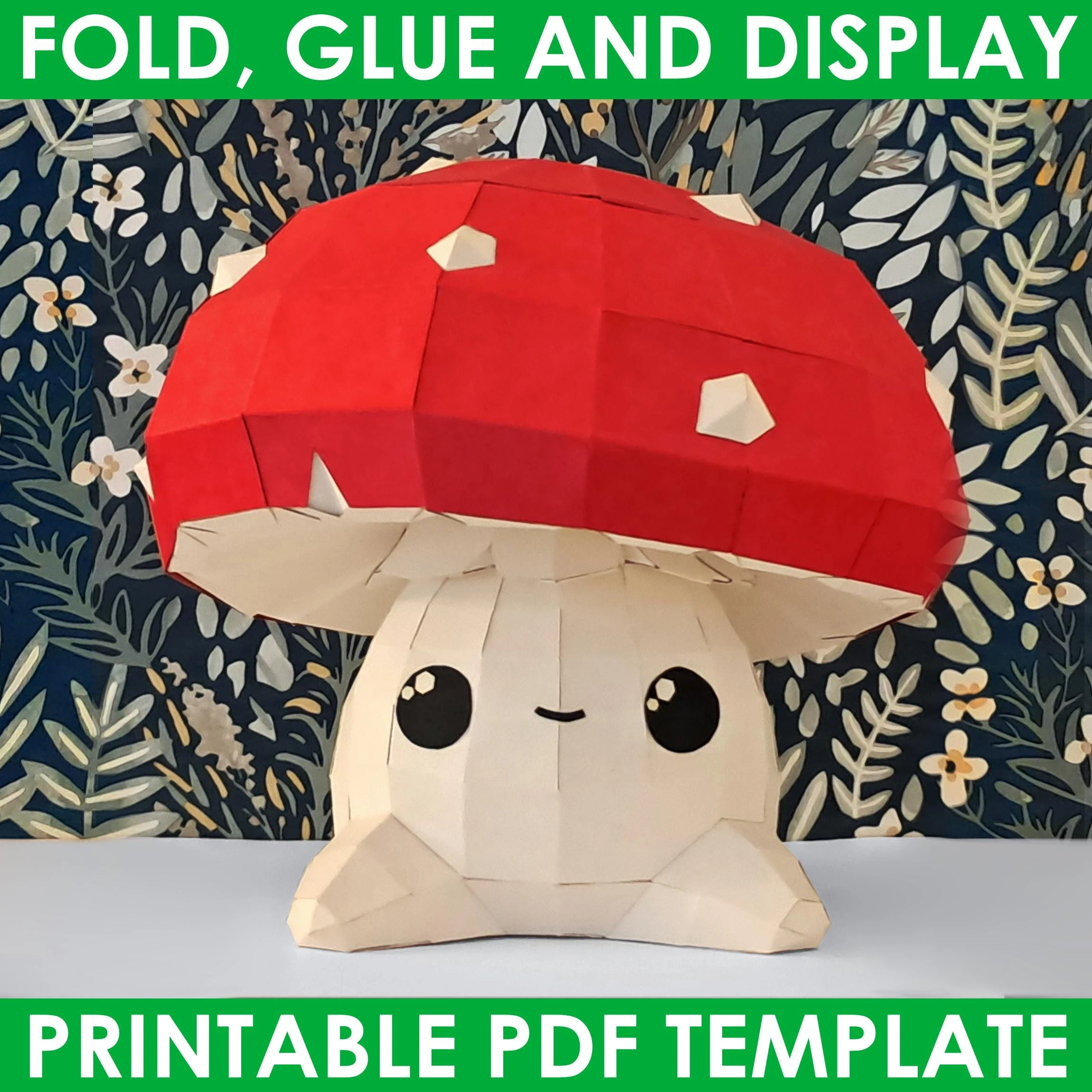 Papercraft template PDF DIY - Amanite champignon patron papercraft ...