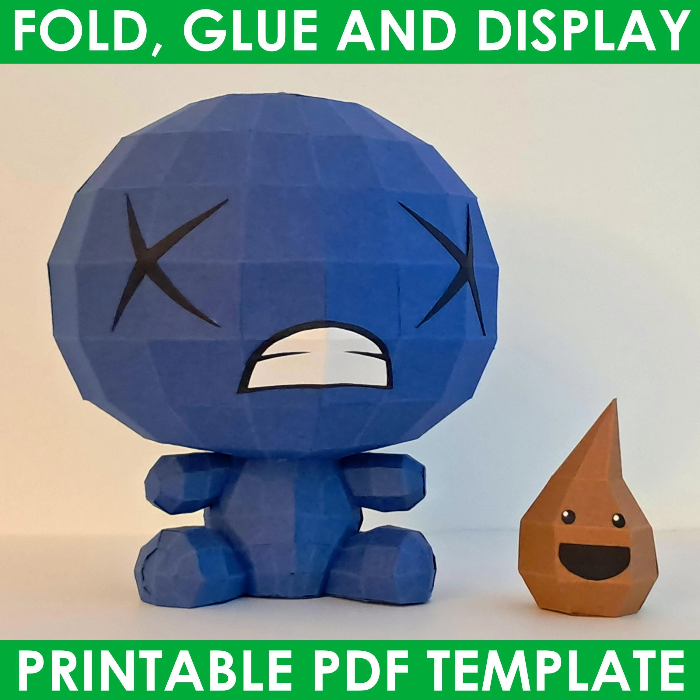 Papercraft template PDF DIY - The Binding of Isaac - Blue Baby ...