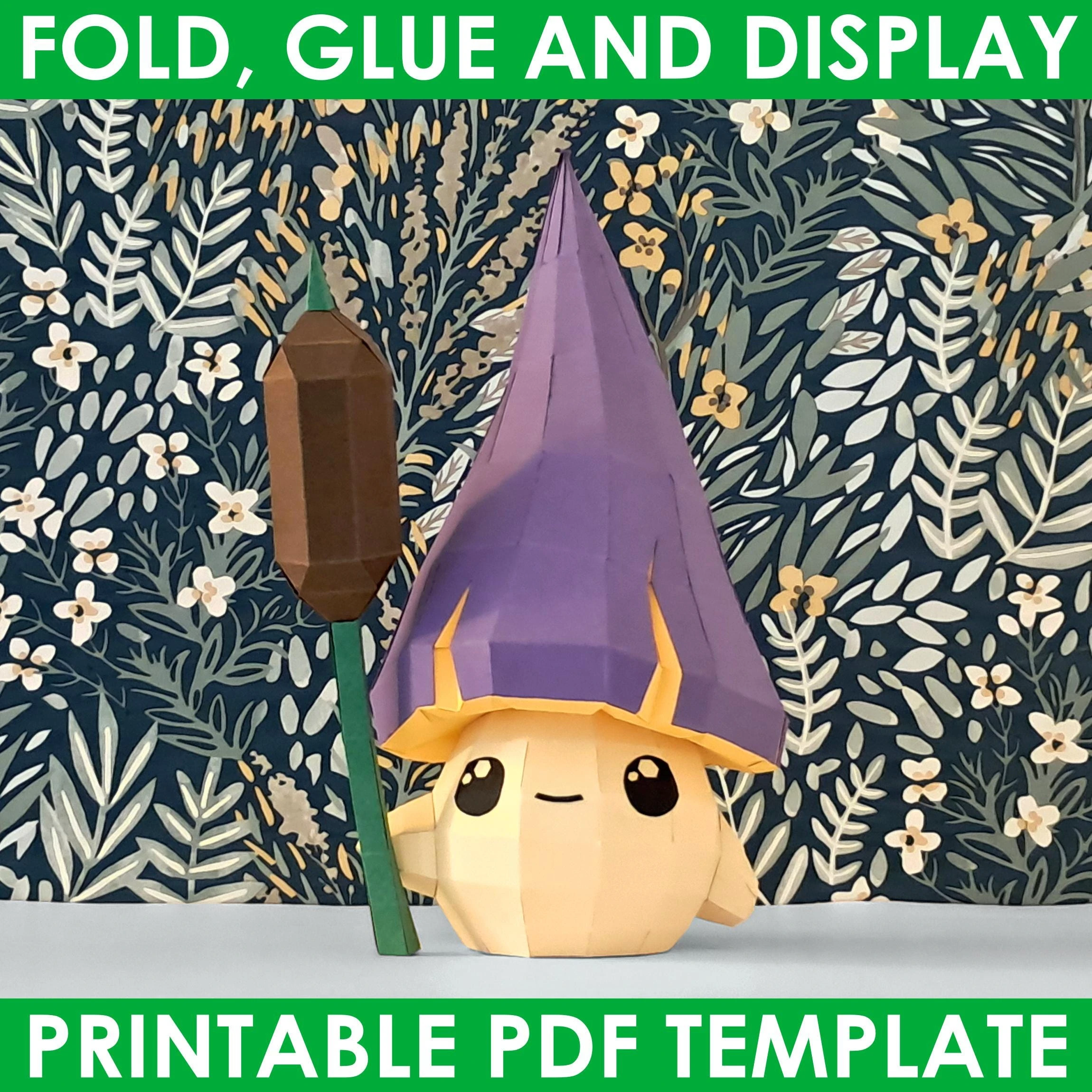 Papercraft template PDF DIY - Champignon magicien patron papercraft ...