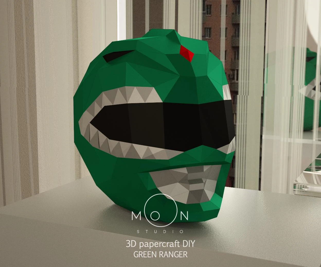 Green Ranger, DIY, Papercraft, PDF, Low Poly, Cricut, Maker, Cameo ...