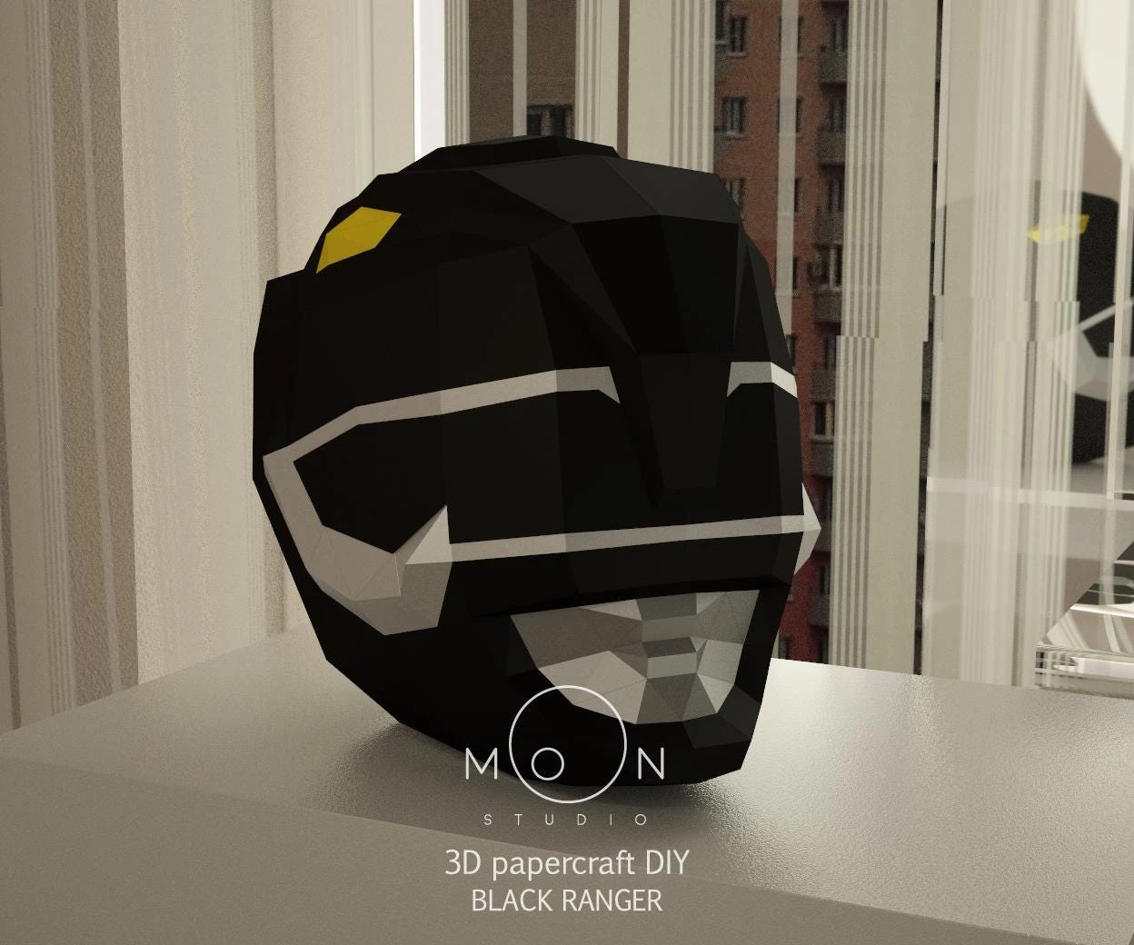 Black Ranger, DIY, Papercraft, PDF, Low Poly, Cricut, Maker, Cameo ...