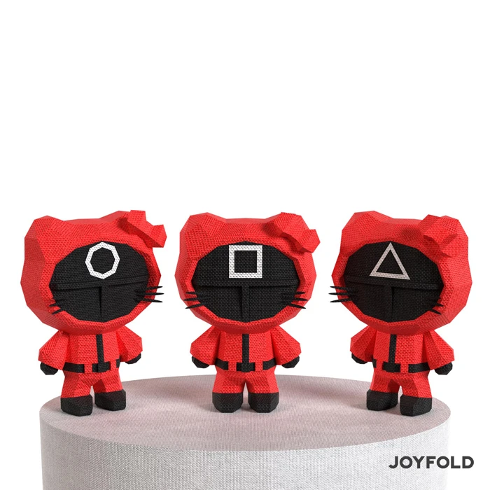 JoyFold Doll Hello Kitty Soldier Papercraft/Template PDF/Low Poly ...