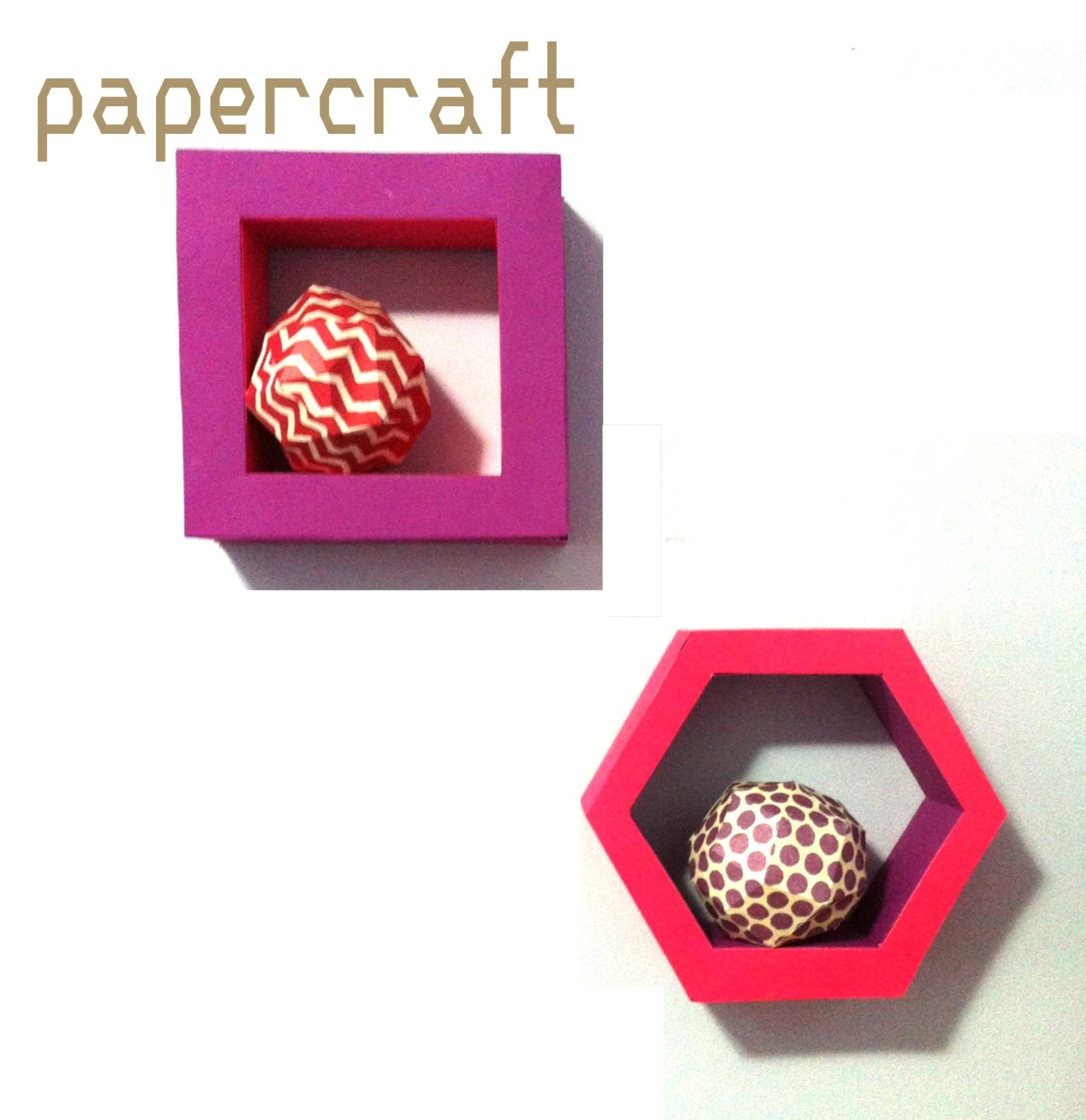 Geo Shelves 3d papercraft. You get PDF digital file with these template ...