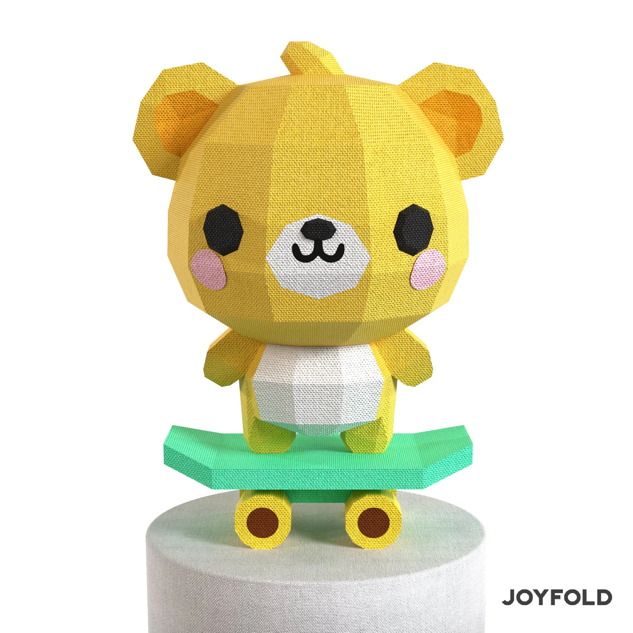 JoyFold Doll Osito Skateboard Papercraft/Template PDF/Low Poly ...