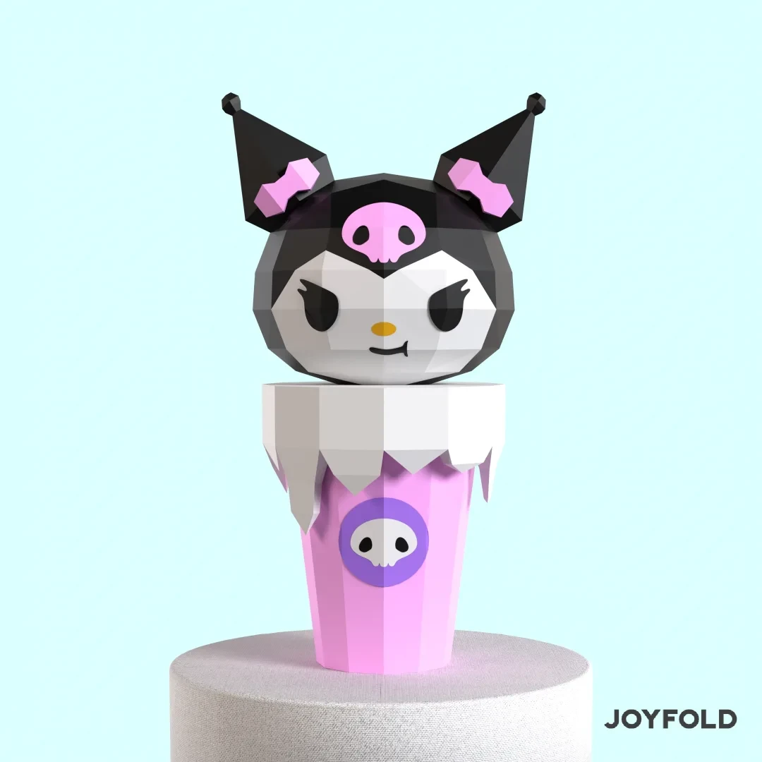 JoyFold Doll Kuromi Frappe Papercraft/Template PDF/Low Poly/Papercraft ...