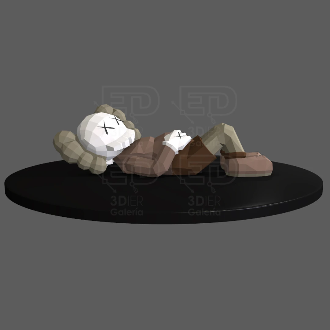 Kaws Lying Down, Kaws Acostado PDF Papercraft Templates, Paper Art and ...