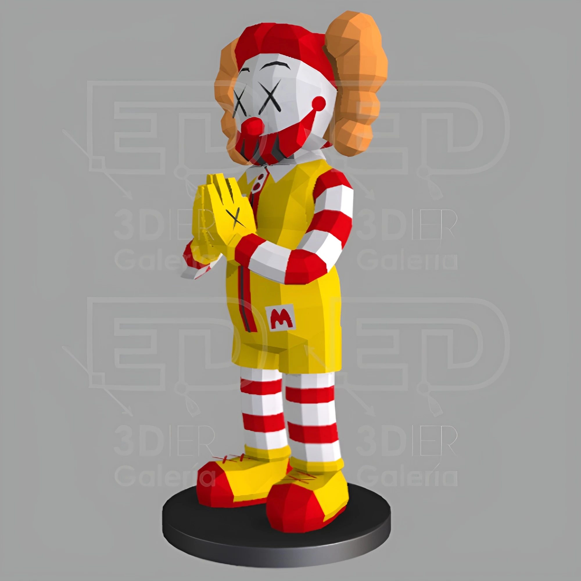 Kaws McDonalds PDF Papercraft Templates, Paper Art and Craft for Home ...