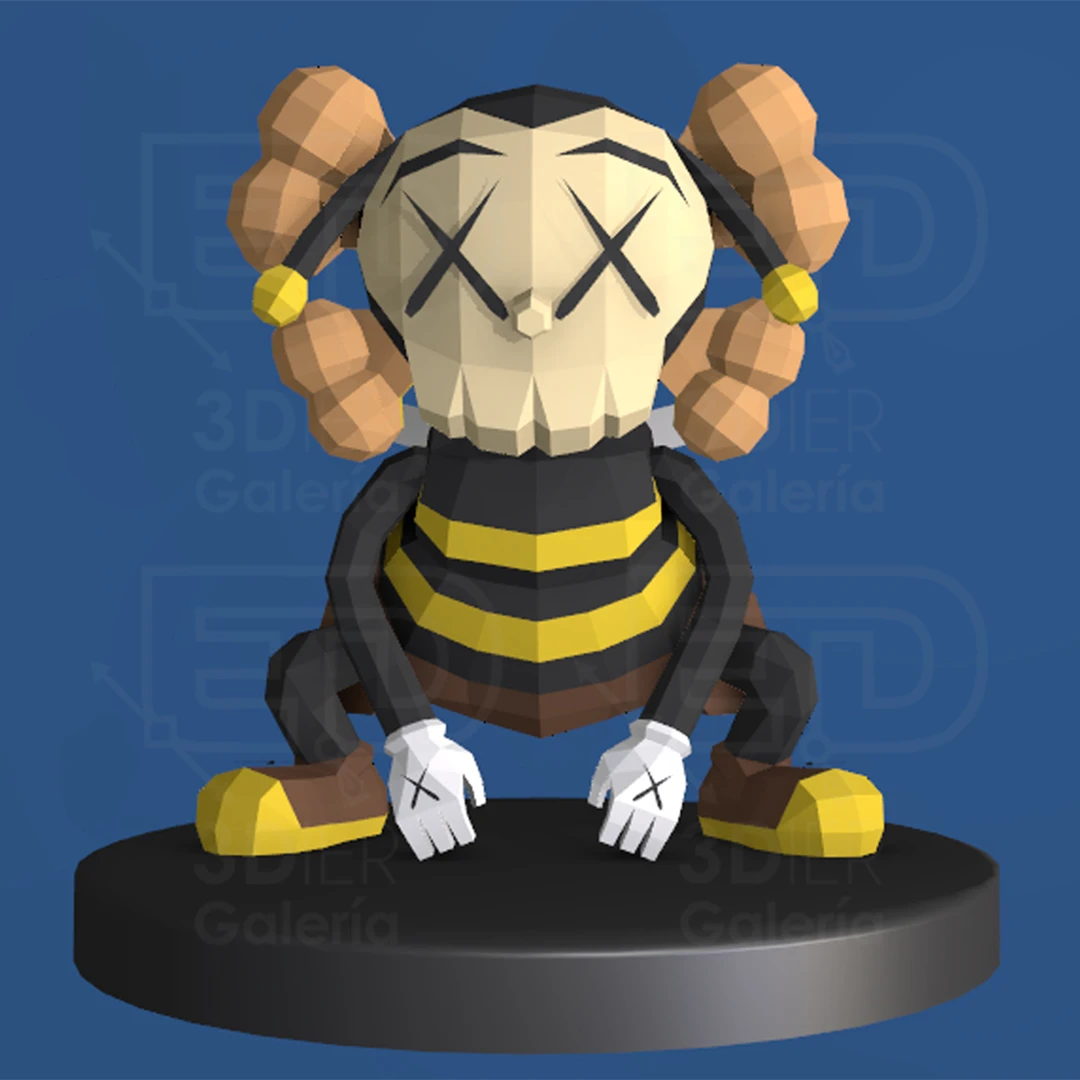Kaws Bees, Kaws Abejas PDF Papercraft Templates, Paper Art and Craft ...
