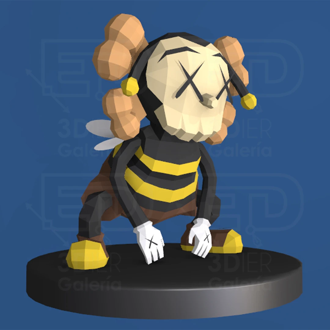 Kaws Bees, Kaws Abejas PDF Papercraft Templates, Paper Art and Craft ...