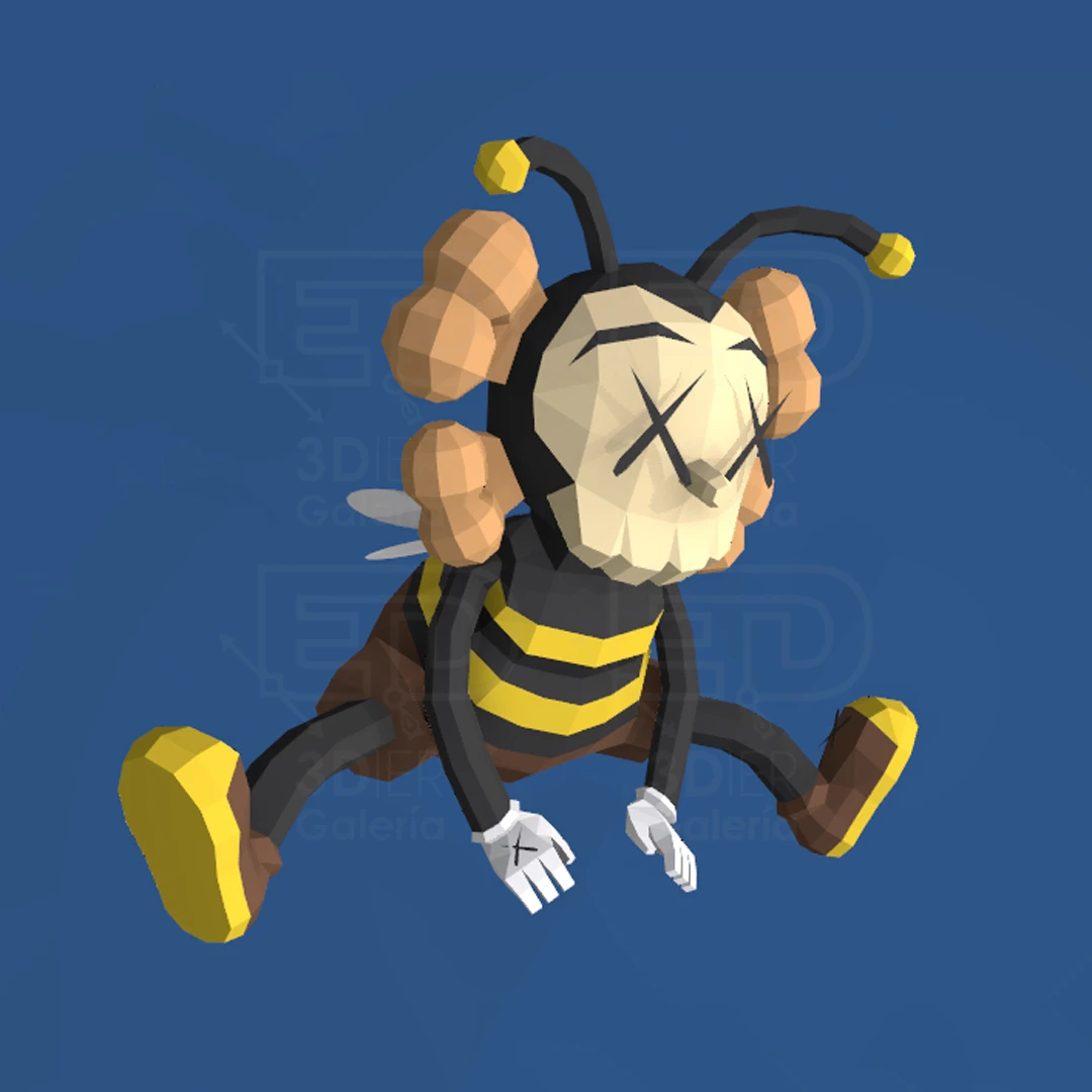 Kaws Bees, Kaws Abejas PDF Papercraft Templates, Paper Art and Craft ...