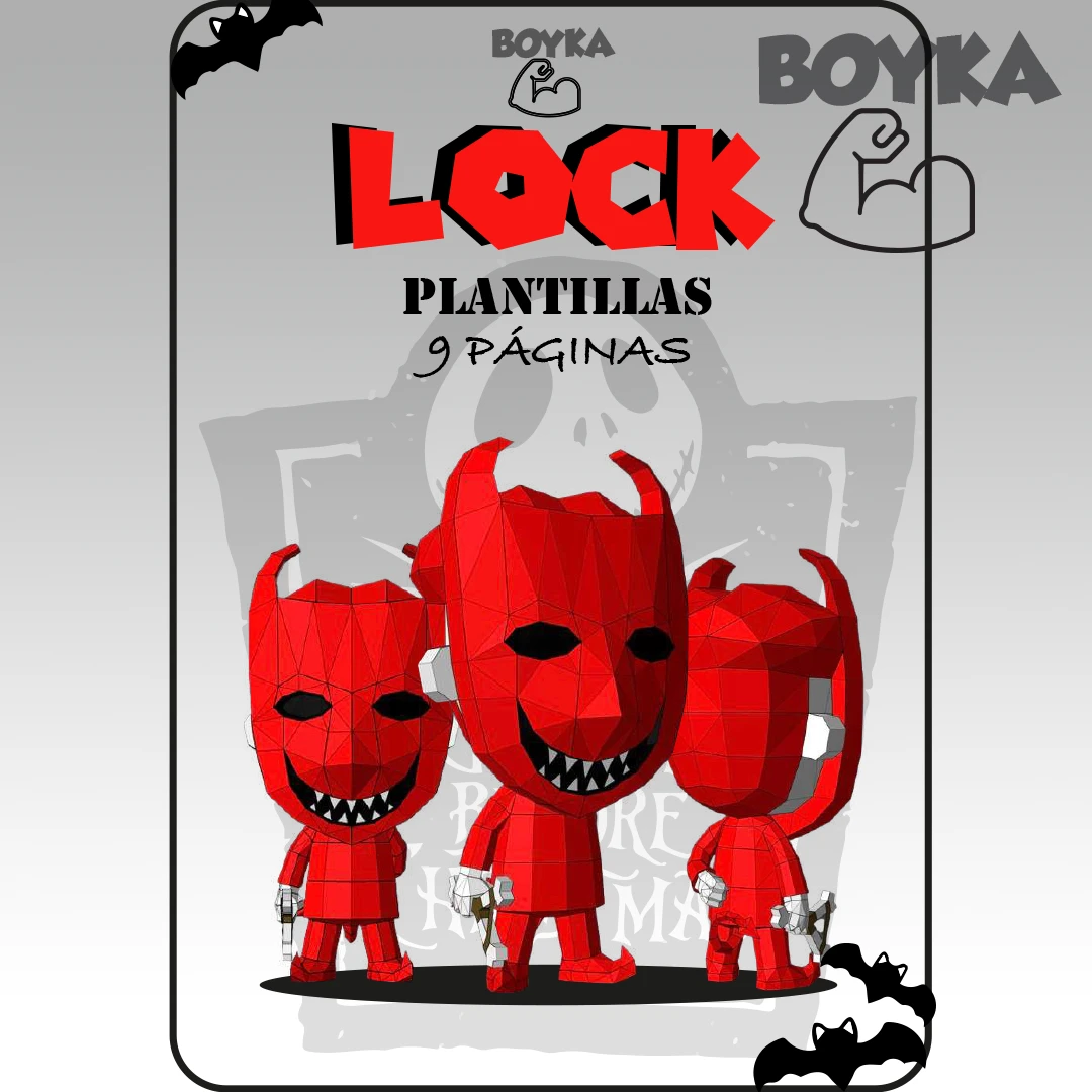 Lock The Nightmare Before Christmas Low Poly Papercraft Templates Gift ...