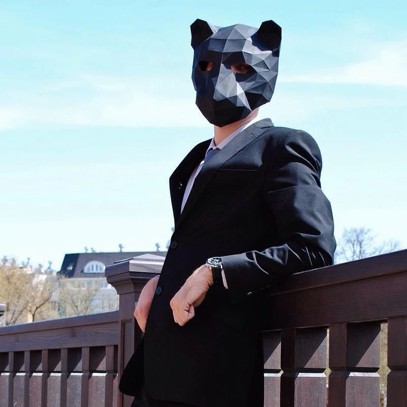 DIY Cat Mask Papercraft Template Low Poly 3D Costume Accessory Instant ...