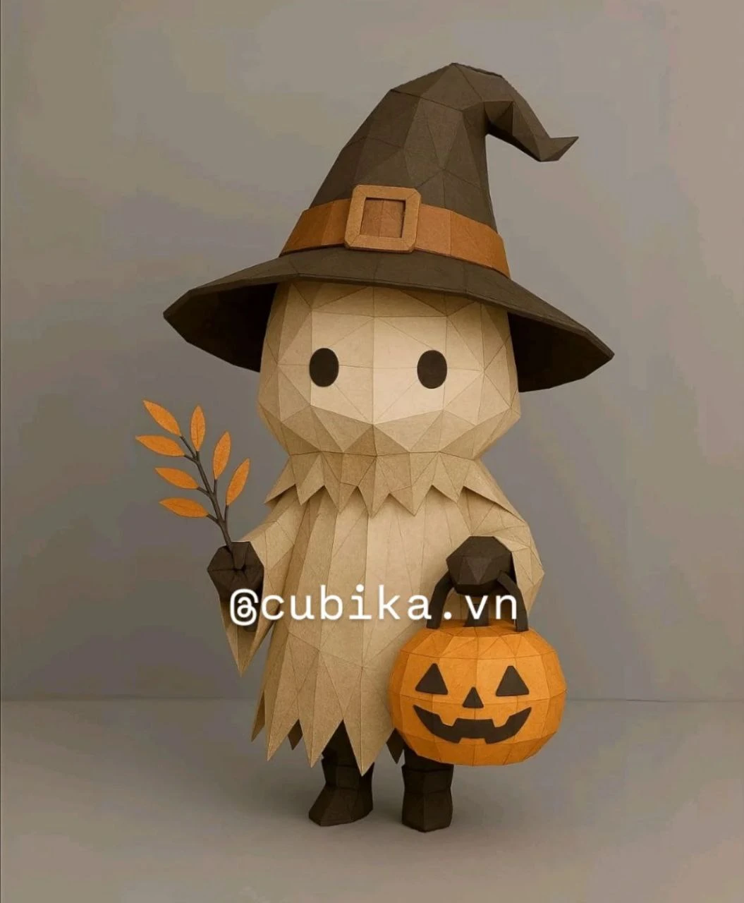 Ghost Papercraft Template | DIY 3D Low Poly Scarecrow Ghost | Halloween ...