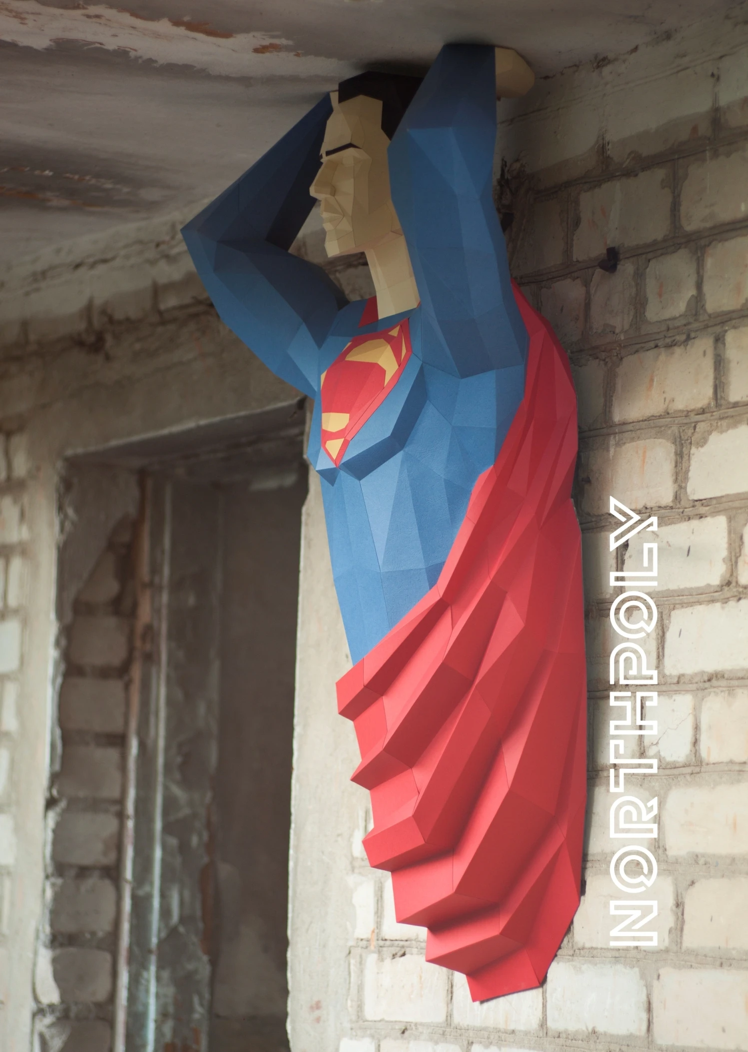 Superman Papercraft, Pdf, Gurko, 3D Origami, Paper Sculpture, Low Poly ...