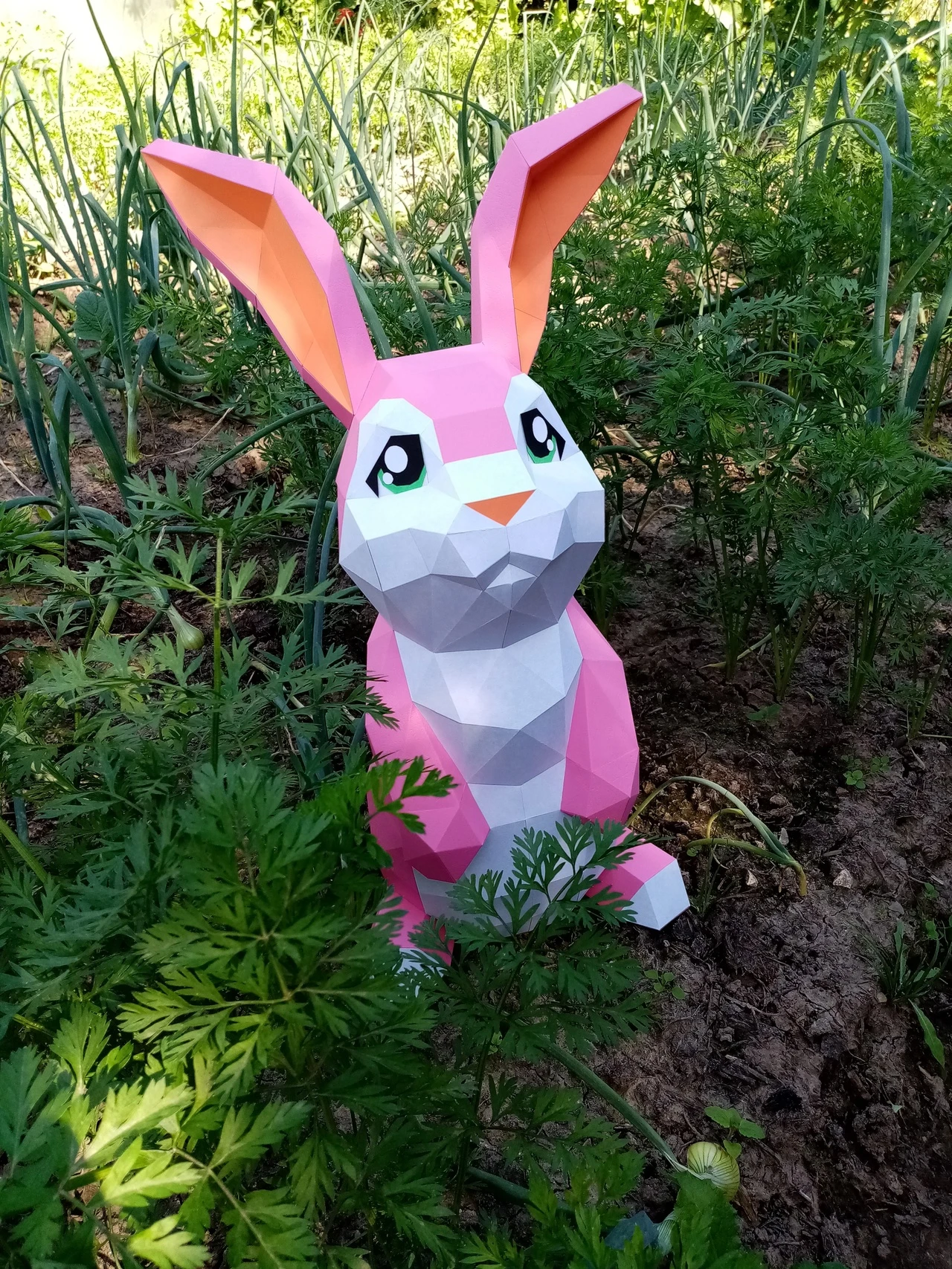 Rabbit Papercraft Template - Low Poly, Pepakura PDF, DIY Handmade, Home ...