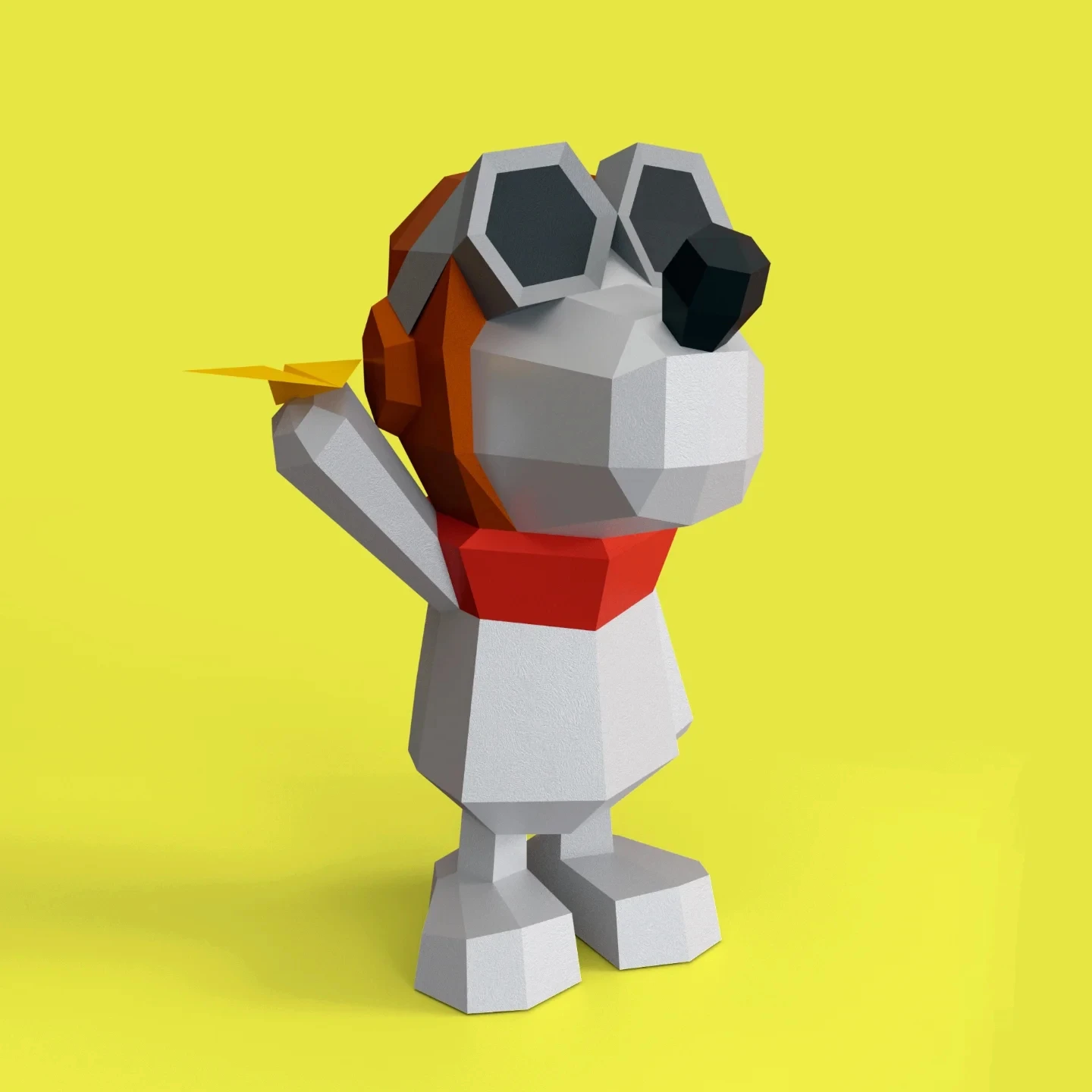 Snoopy Pilot 3D Digital Template PDF | DIY Papercraft | El Conde Patula ...