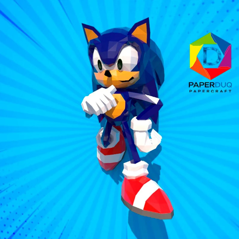 Sonic the Hedgehog running *Plantilla Papercraft PDF - PDF Papercraft ...