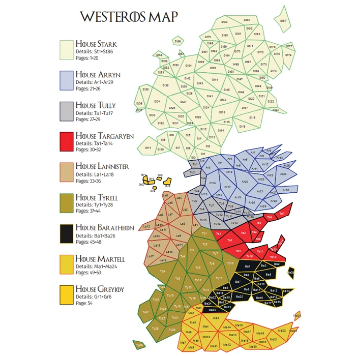 Westeros Map PDF Template, Low Poly, Paper Sculpture, DIY, Pepakura ...