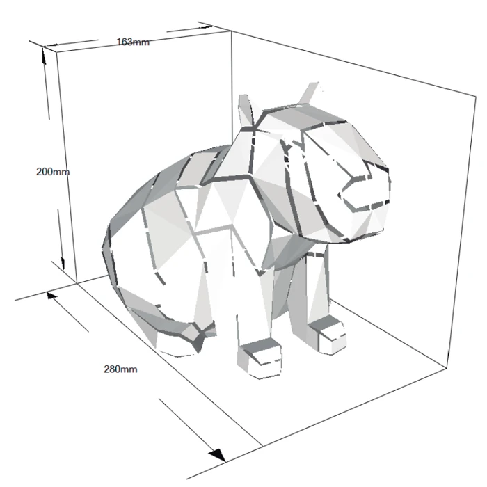 CAPYBARA BABY Papercraft, Template, PDF, DIY, Paper, Low Poly