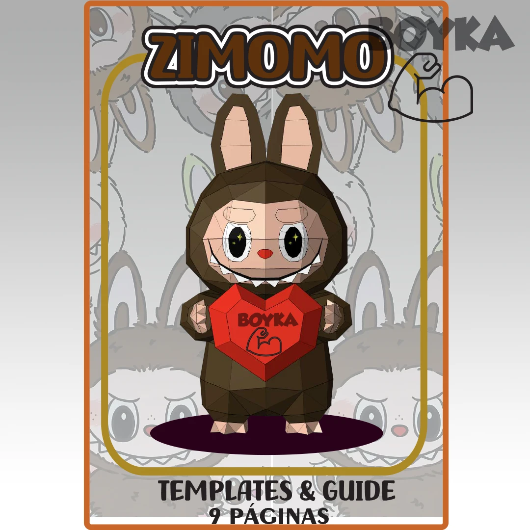Fanart Labubu Zimomo Low Poly Papercraft Templates Gift DIY Decoration ...